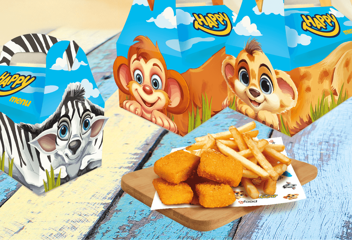 Happy menu. Nuggetsy z fileta morszczuka z frytkami - AJ FOOD