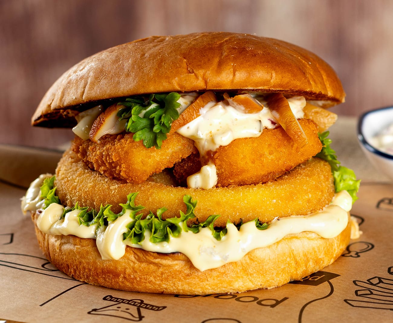 Fish smith with hake nuggets, boletus and tartar sauce - AJ FOOD